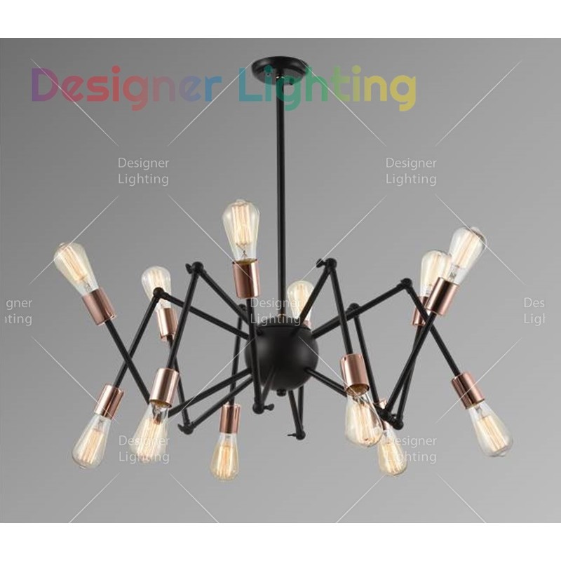 12 Holder Ceiling Light Set with LED Bulb Spider Light Adjustable ...