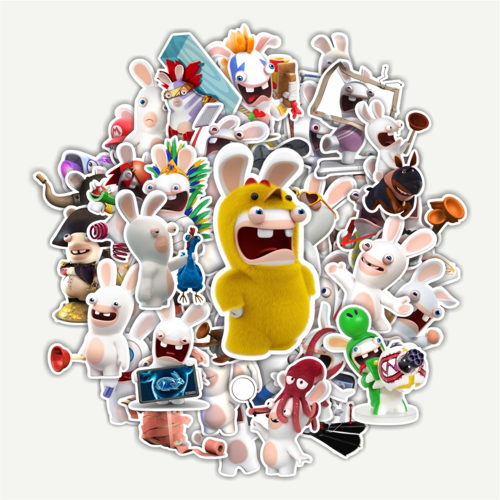 Sticker Pack Cartoon Stickers Rabbids Invasion Cute Creative Decoration ...