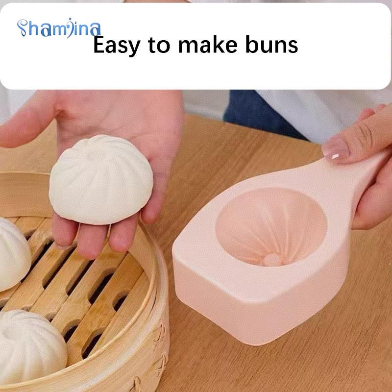 Shamjina DIY Steamed Bun Maker Kitchen Gadgets Round Easy to Use ...