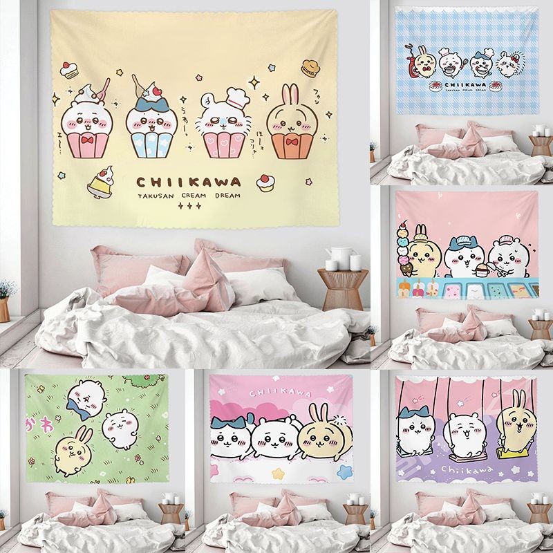 Cute Fun Series chiikawa chiikawa Cute Tapestry Home Wall Hanging Wall ...