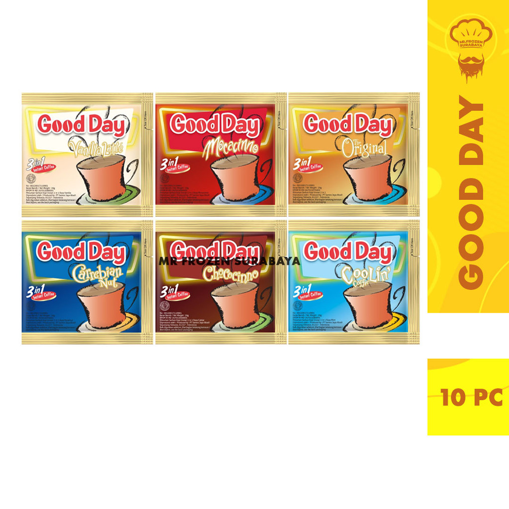 Good Day Coffee All Variants Coffee Powder Sachet 1 Pack Contains 10 ...
