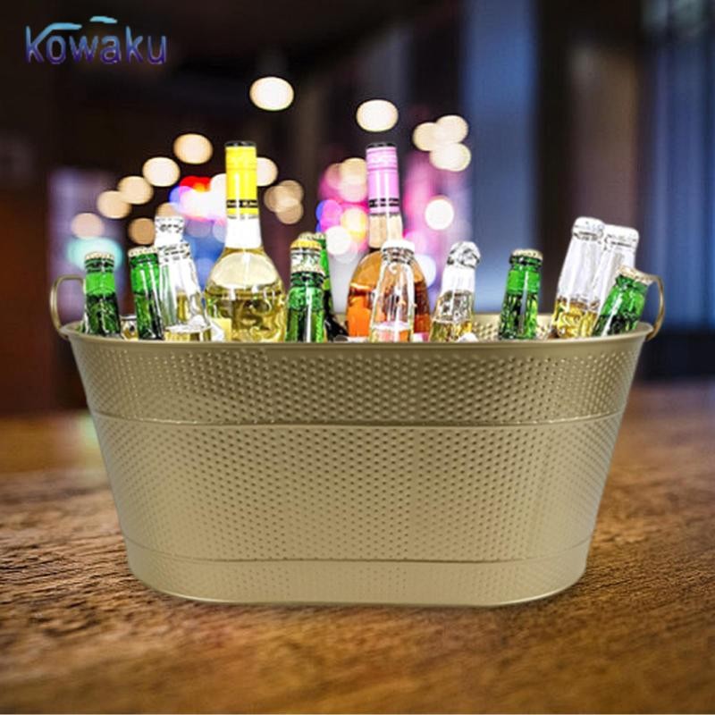 [vsrhkq] Galvanized Oval Beverage Tub Beer Bucket Ice Bucket with ...
