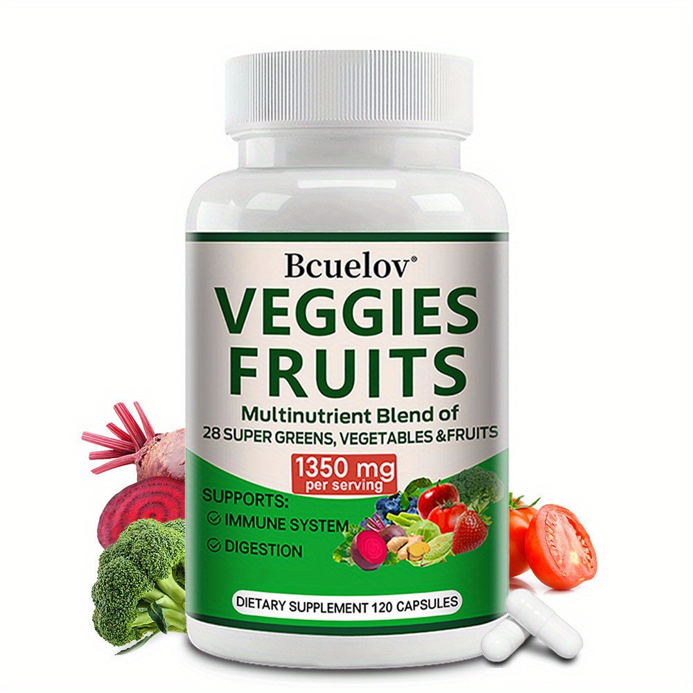 Fruit And Veggies Food Supplement - Superfood Blend - 28 Powerful ...