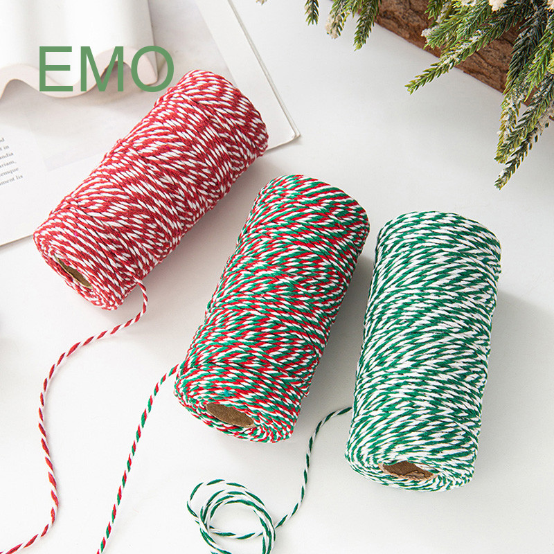 2mm 100M/Roll Cotton Cord Rope For Christmas Wedding Decoration DIY ...