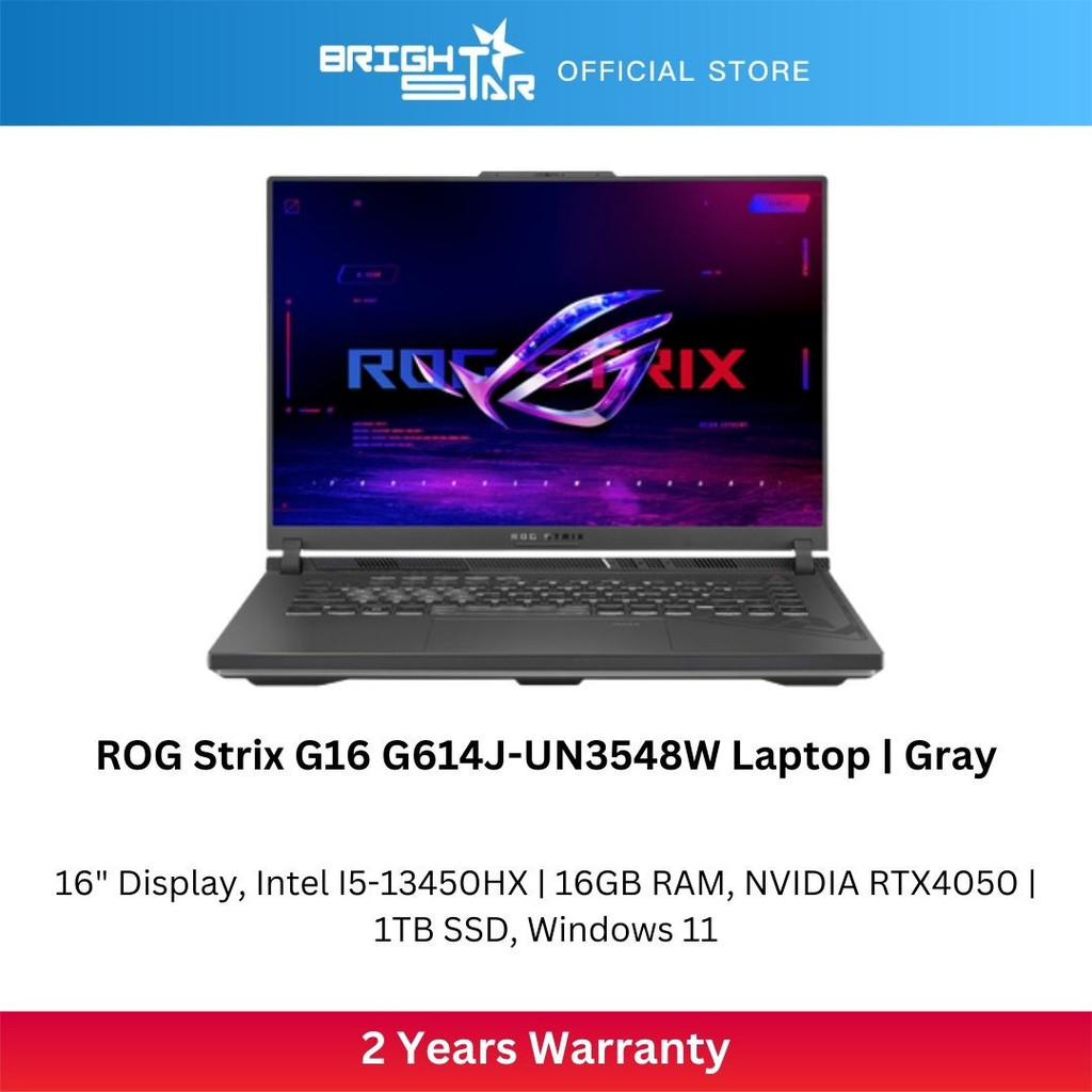ASUS ROG Strix G16 G614J-UN3548W Gaming Laptop - 16" FHD/i5-13450HX ...
