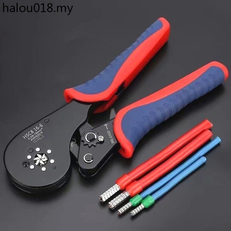 Tube Type Pre-Insulated Terminal Crimping Pliers Cold Pressing Terminal ...