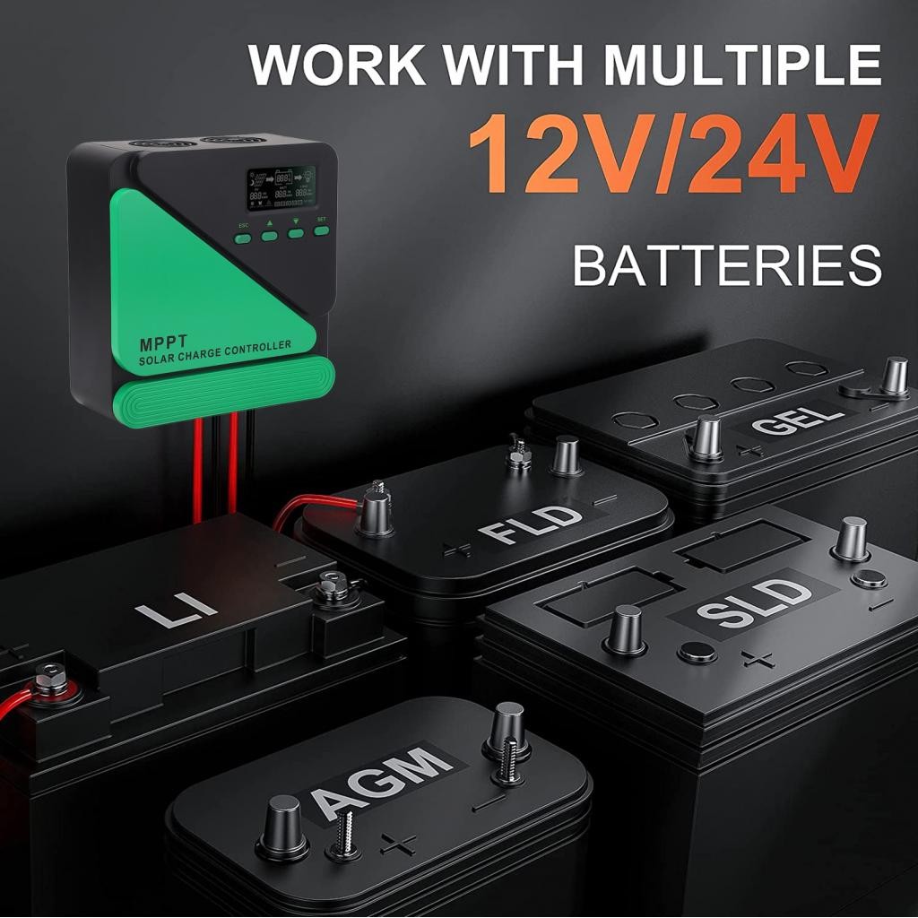 superparis-my Solar Panel Regulator MPPT Controller 12V 24V Auto LCD ...