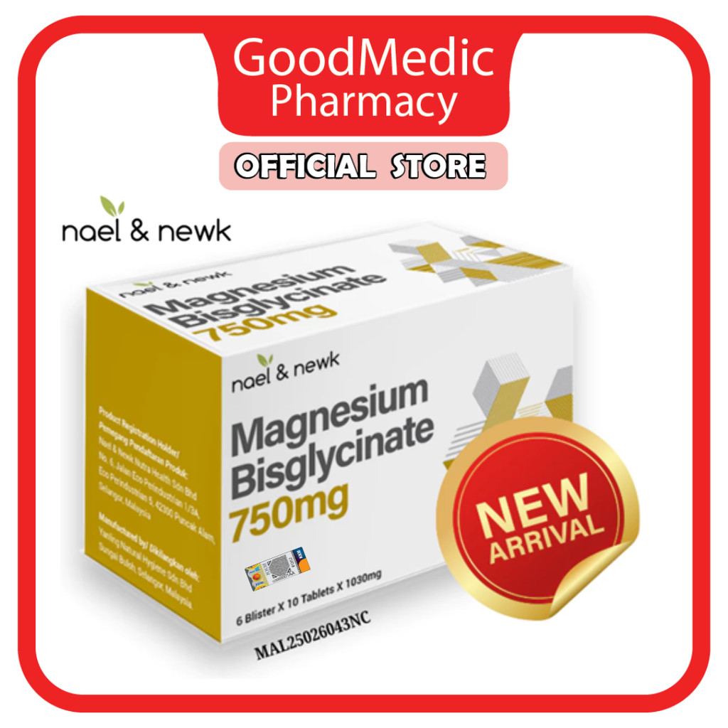 Nael & Newk Magnesium Bisglycinate 750 mg | Muscle, Nerve & Sleep ...