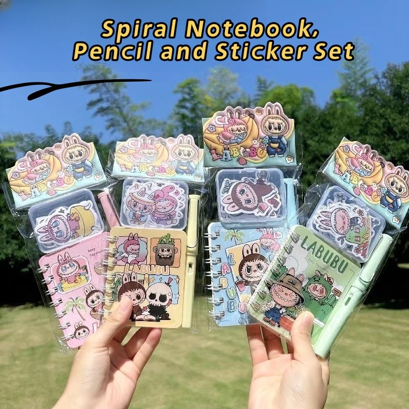 Labubu Stationary Set labubu notebook labubu ruler labubu sicker labubu ...