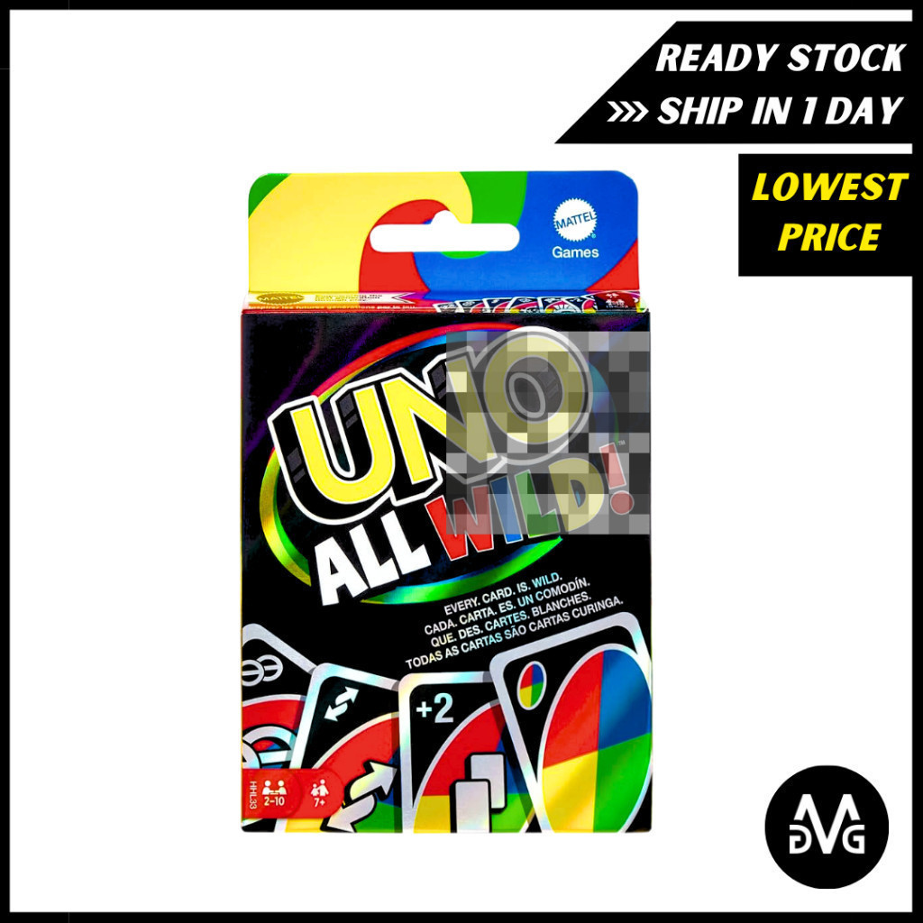 Uno All Wild Card Game For Friends Family Uno Collection Flex Flip No ...