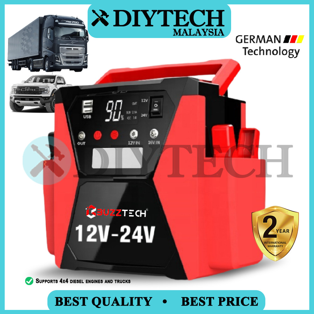 (BRAND NEW) DIYTECH Heavy Duty 24V Diesel Lorry Jump Starter Car Jumper ...