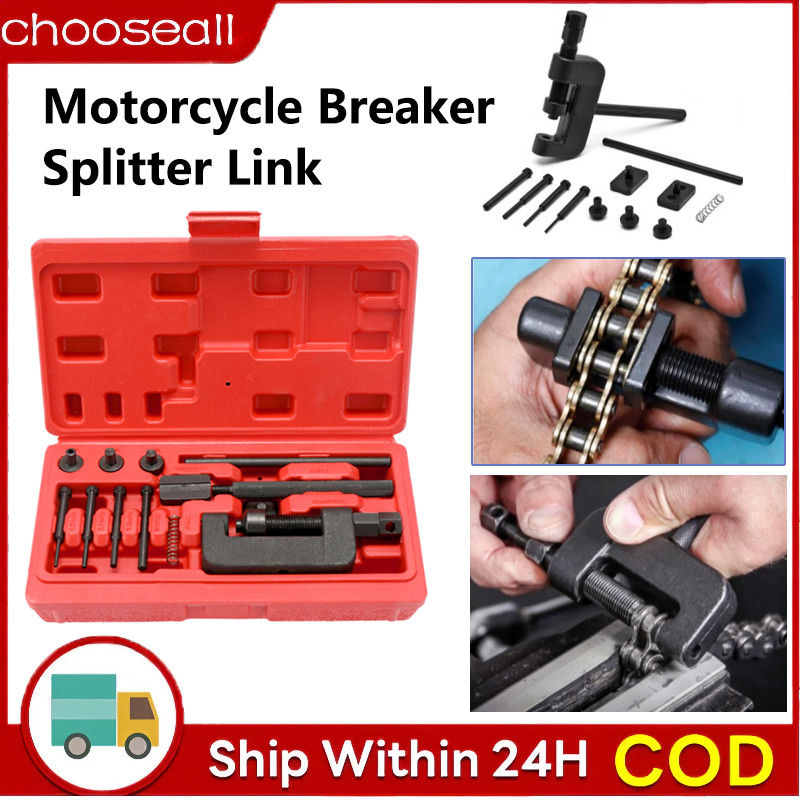 【COD】Motorcycle Chain Breaker & Riveting Tool Set Chain Breaker Breaker Splitter Link Rivet ...
