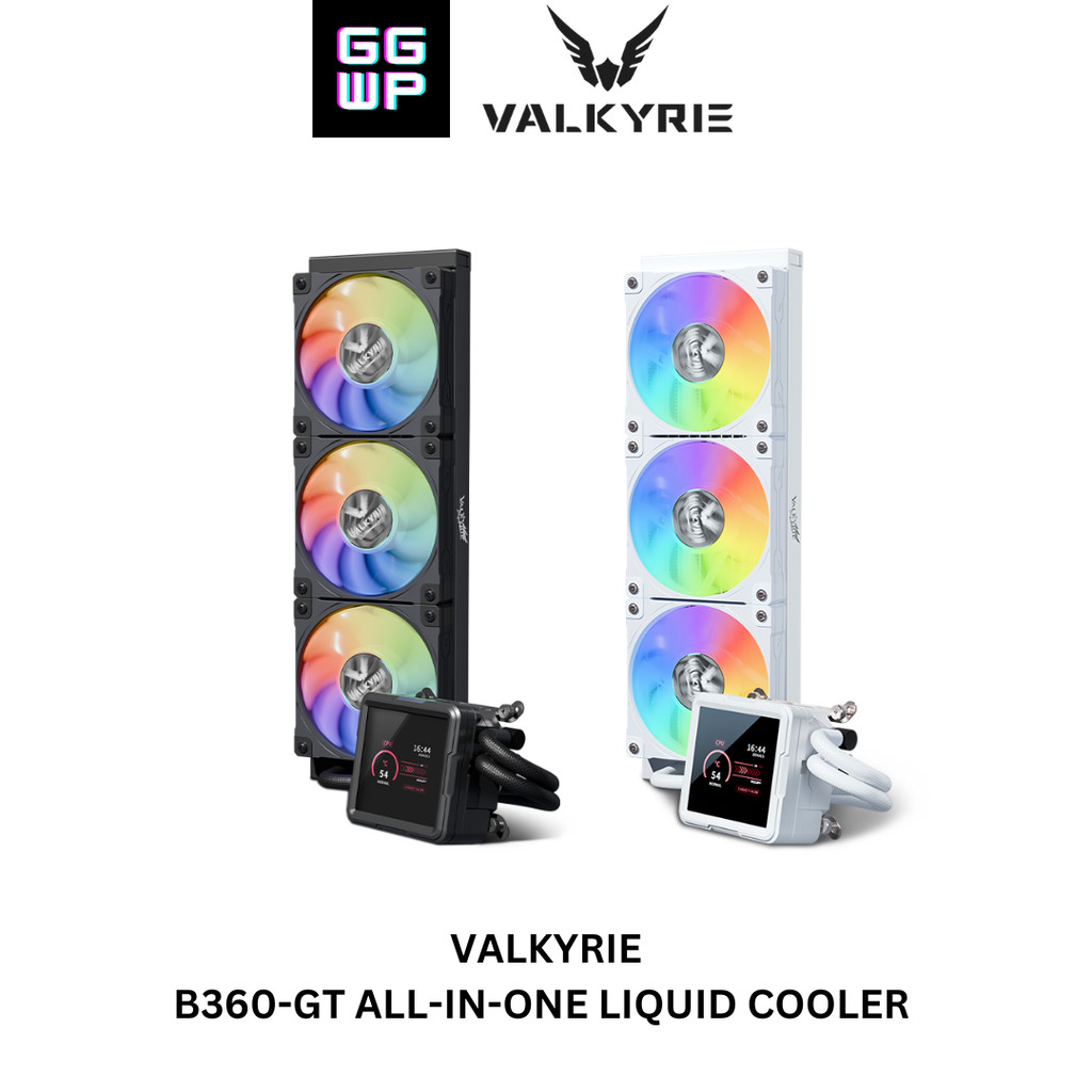 VALKYRIE B360-GT 360mm ARGB AIO CPU Liquid Cooler with 3.95" LCD ...