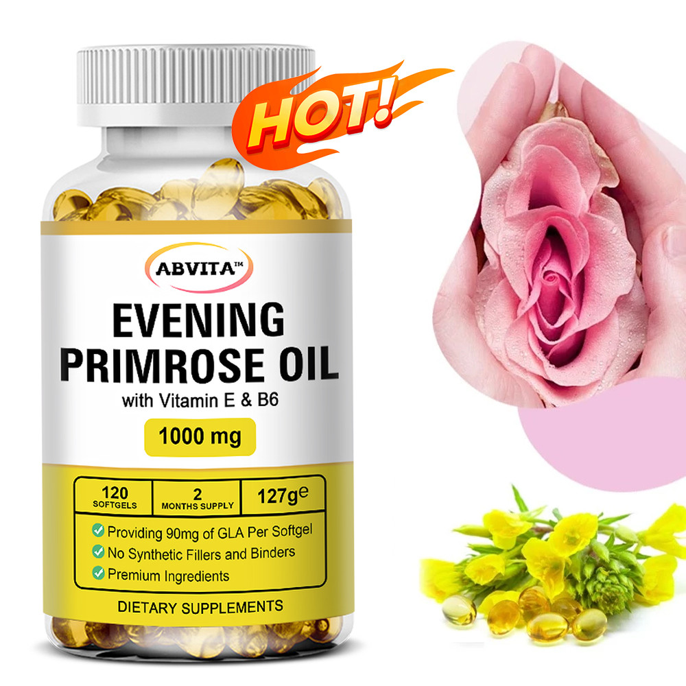 Evening Primrose Oil Capsules for Healthy Skin and Hair, Balance ...