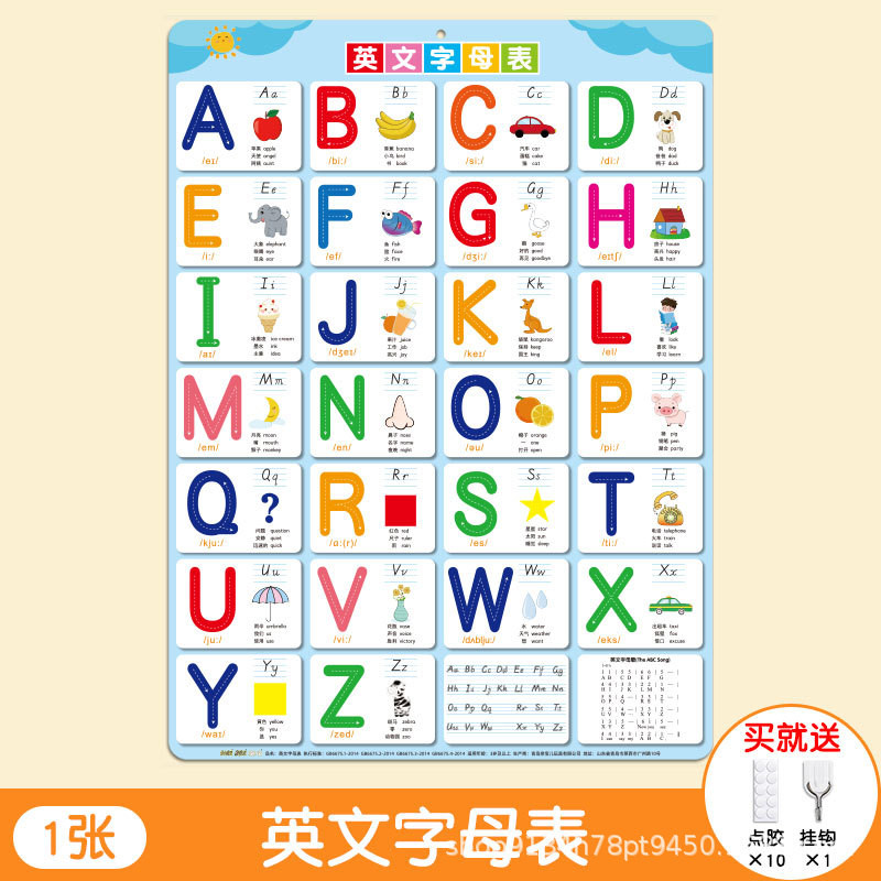 Children Chinese Alphabet Wall Stickers Wall Chart Early Childhood ...