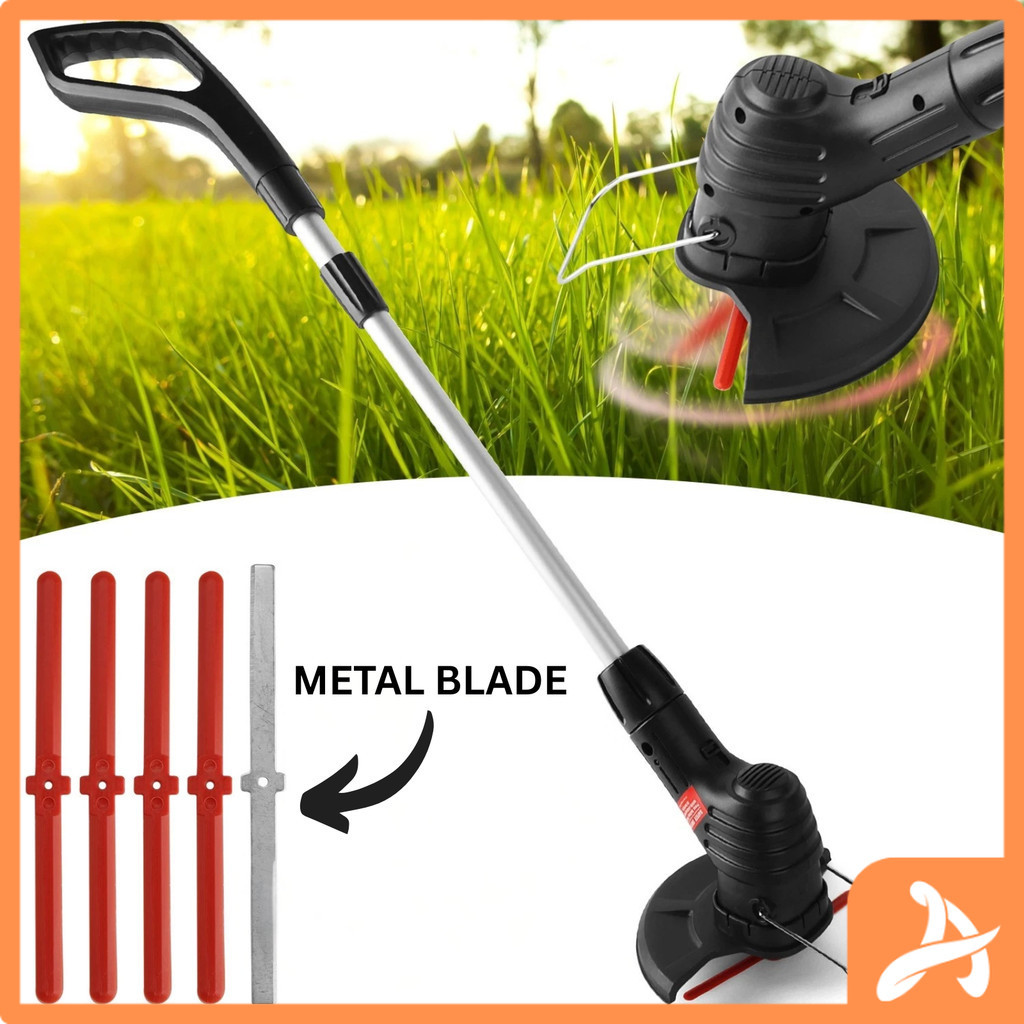 Electric Grass Cutter Machine Portable Garden Mower Cordless Lithium ...