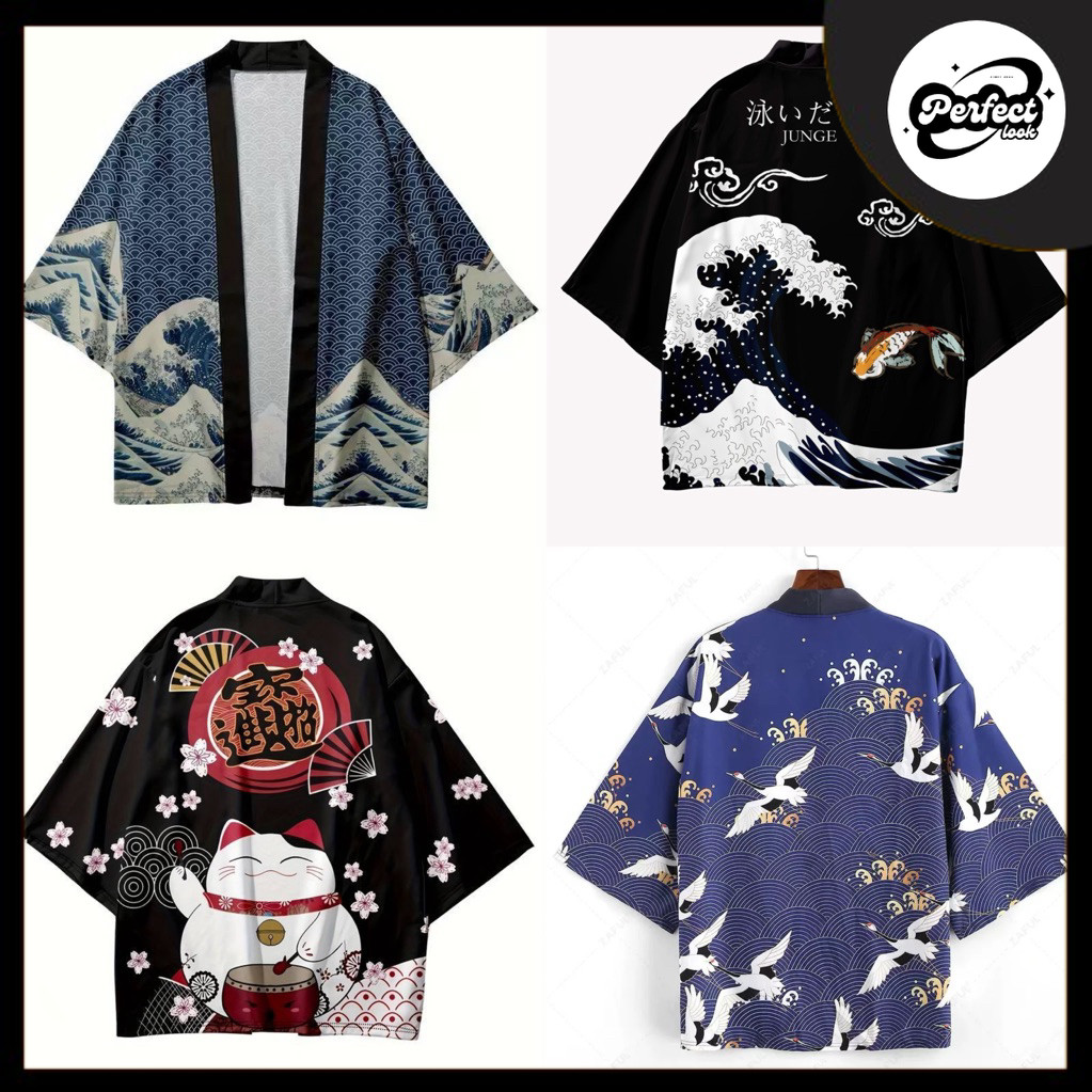 【Ready Stock🇲🇾】 Japanese Kimono Cloak Cardigan Unisex Traditional ...