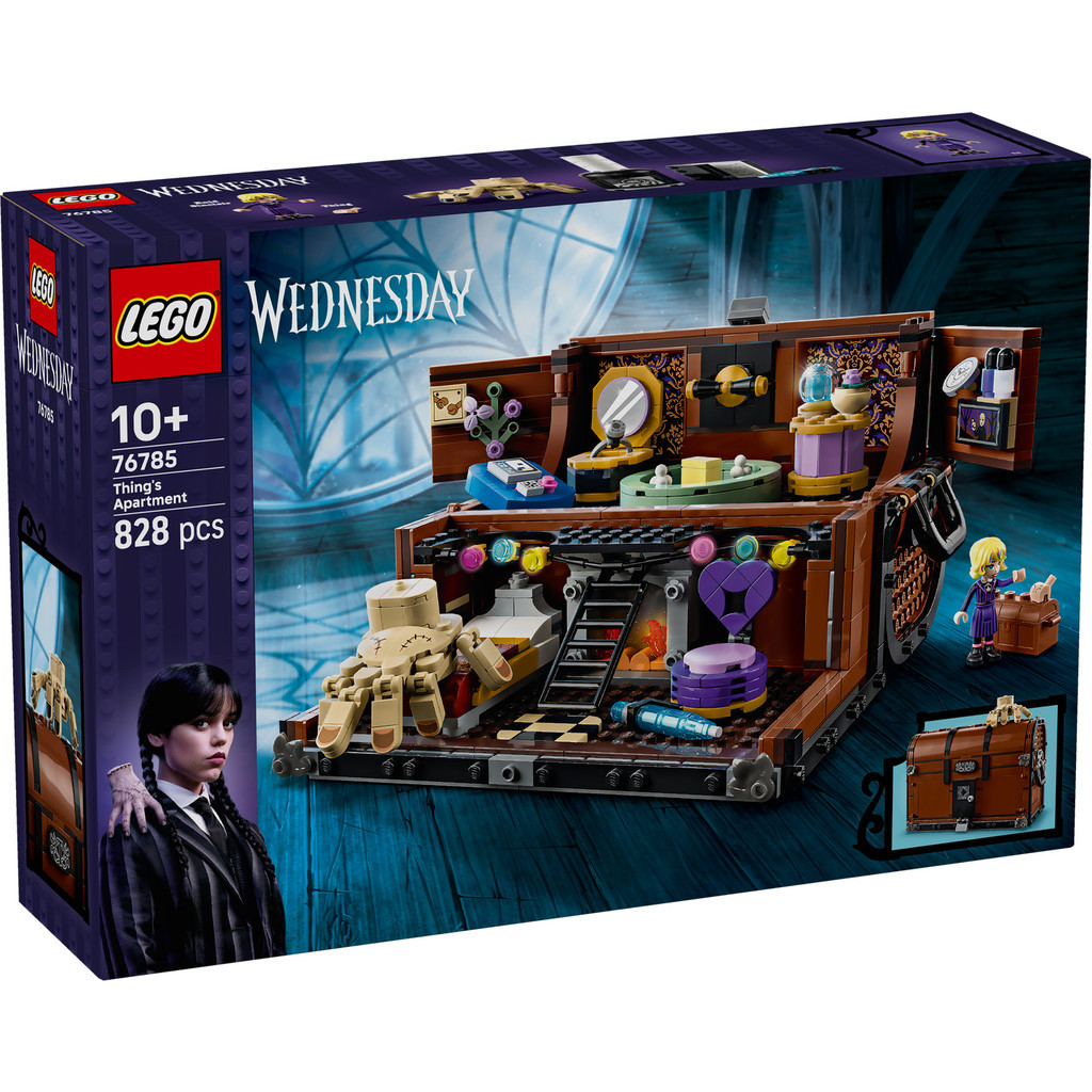 LEGO 76785 Wednesday Thing’s Apartment Building Toy Set (828 Pieces ...