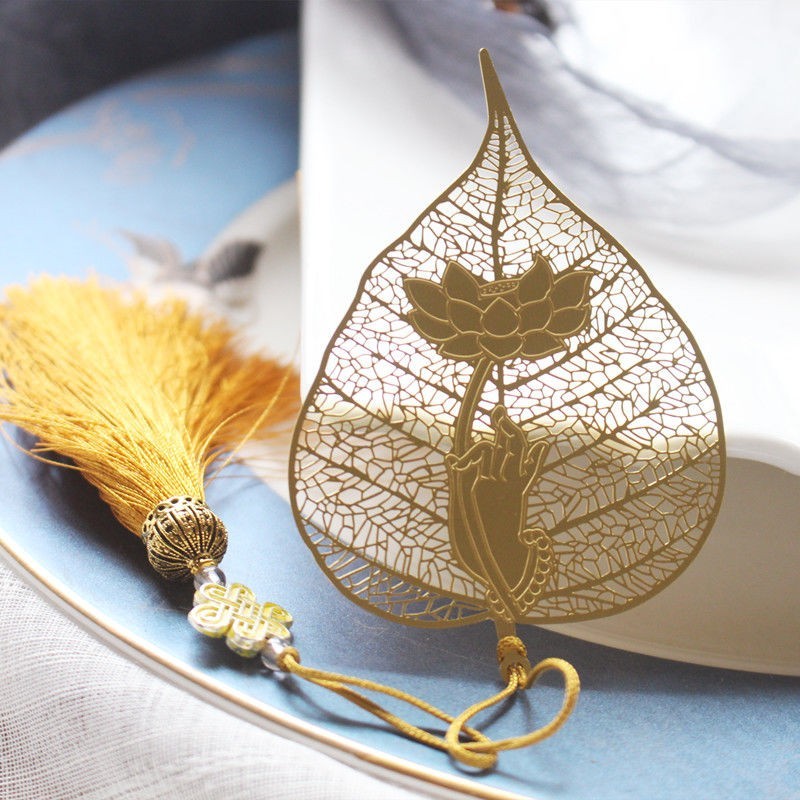 Bodhi Leaf Nianhua Smile Metal Brass Exquisite Hollow Leaf Vein ...