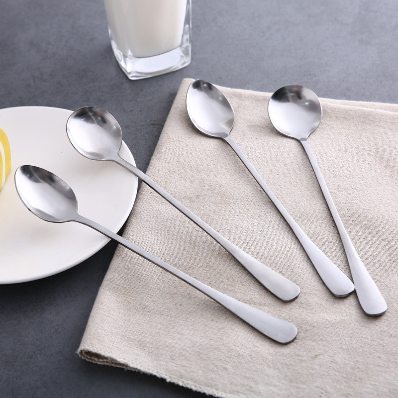 Sudu Stainless Steel Spoon Long Handle Korean Style Design for Coffee ...