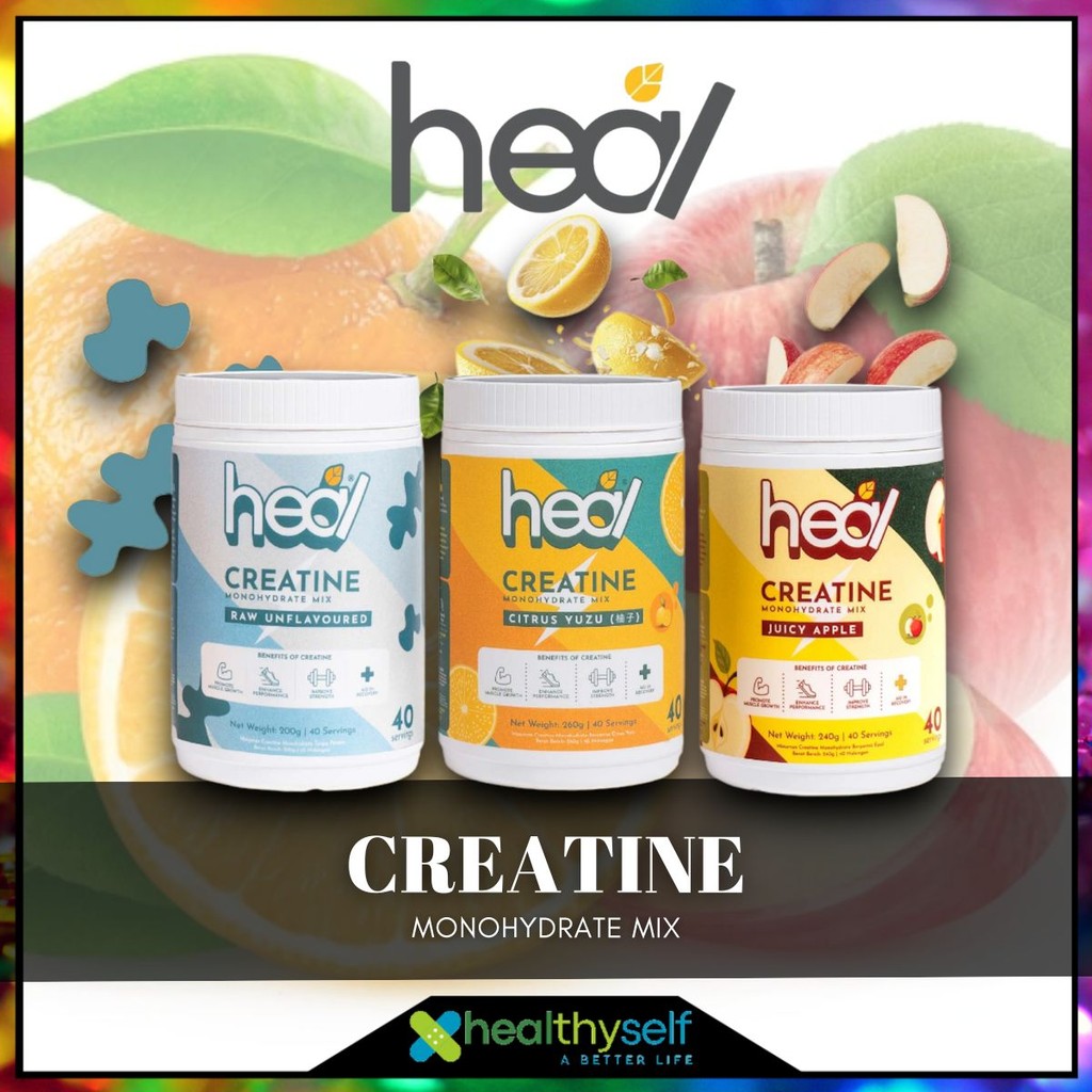 HEAL CREATINE MONOHYDRATE Powder for Muscle Growth/ Recovery - Yuzu ...