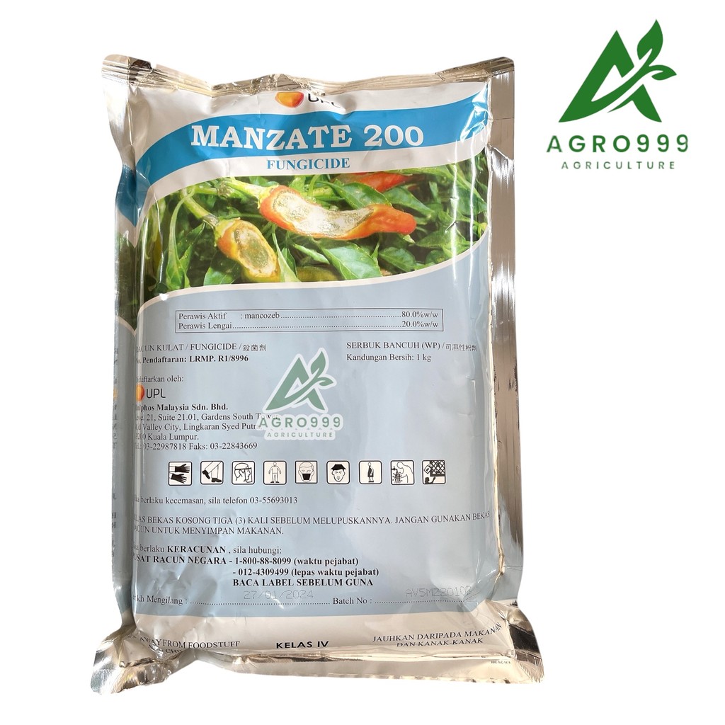 【1KG】 Manzate 200 UPL Mancozeb 80% Top Grade Premium Racun Kulat ...