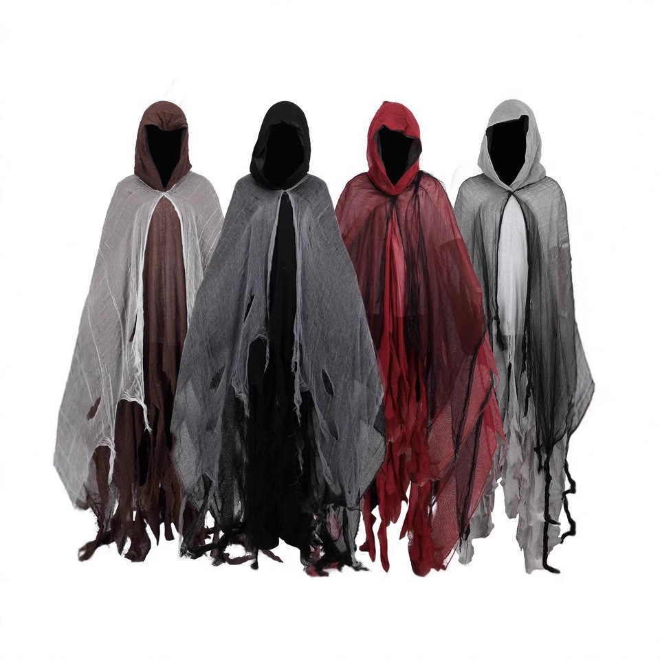 2025 Halloween Cloak Cloak Skull Clothes Mask Script Haunted House ...