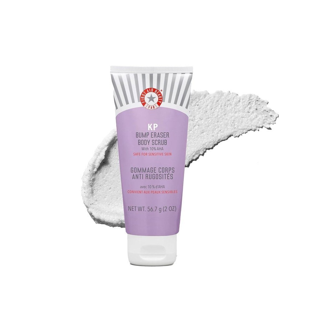 First Aid Beauty - KP Bump Eraser Body Scrub with 10% AHA, Keratosis ...