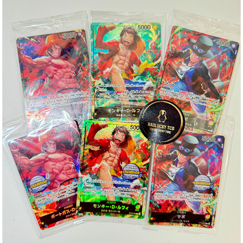 ST13-001/ ST13-002 / ST13-003/ Luffy / Ace / Sabo / Foil / Championship ...