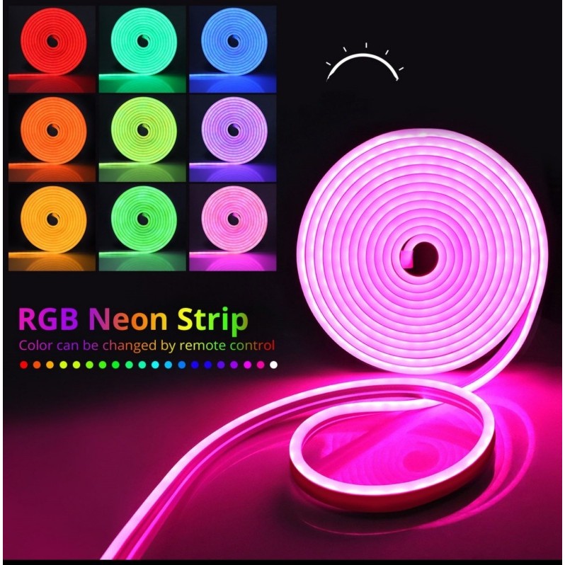 Led Round Light Strip 360 Degree Luminous 220V Flexible Neon Soft Light ...