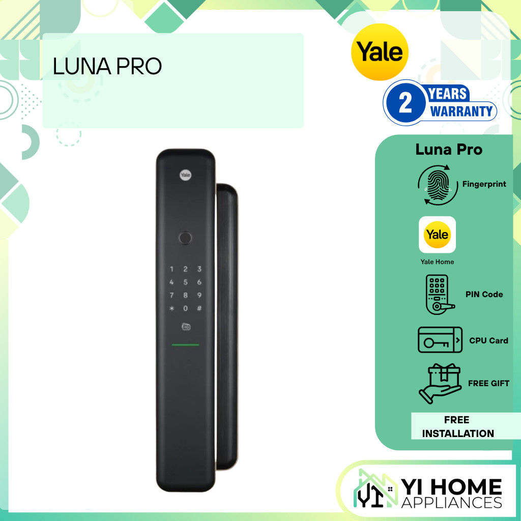 Yale Luna Pro Push Pull MortiseSmart Digital Lock Doorlock Password ...