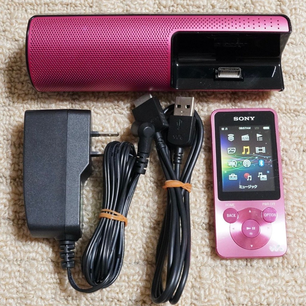 Used SONY Walkman S Series NW-S785 (P) Vivid Pink Speaker Set "Recorded ...