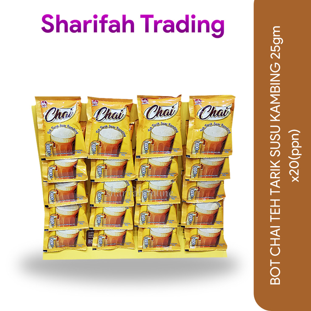 BOT CHAI TEH TARIK SUSU KAMBING 25gm x20(ppn) | Shopee Malaysia