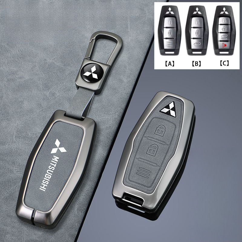 Car Smart Key Fob Case Cover Holder Shell Keychain For Mitsubishi ...