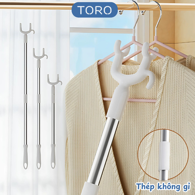 GANA Stainless Steel Smart Stretching Clothes Drying Stick 1.2M Long ...
