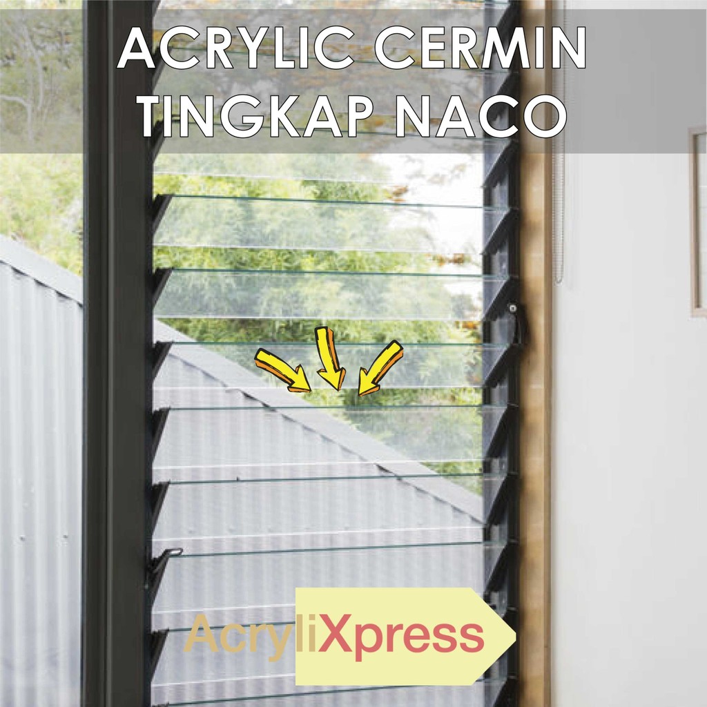 Naco window glass (acrylic material) cermin tingkap naco ( acryllic ...