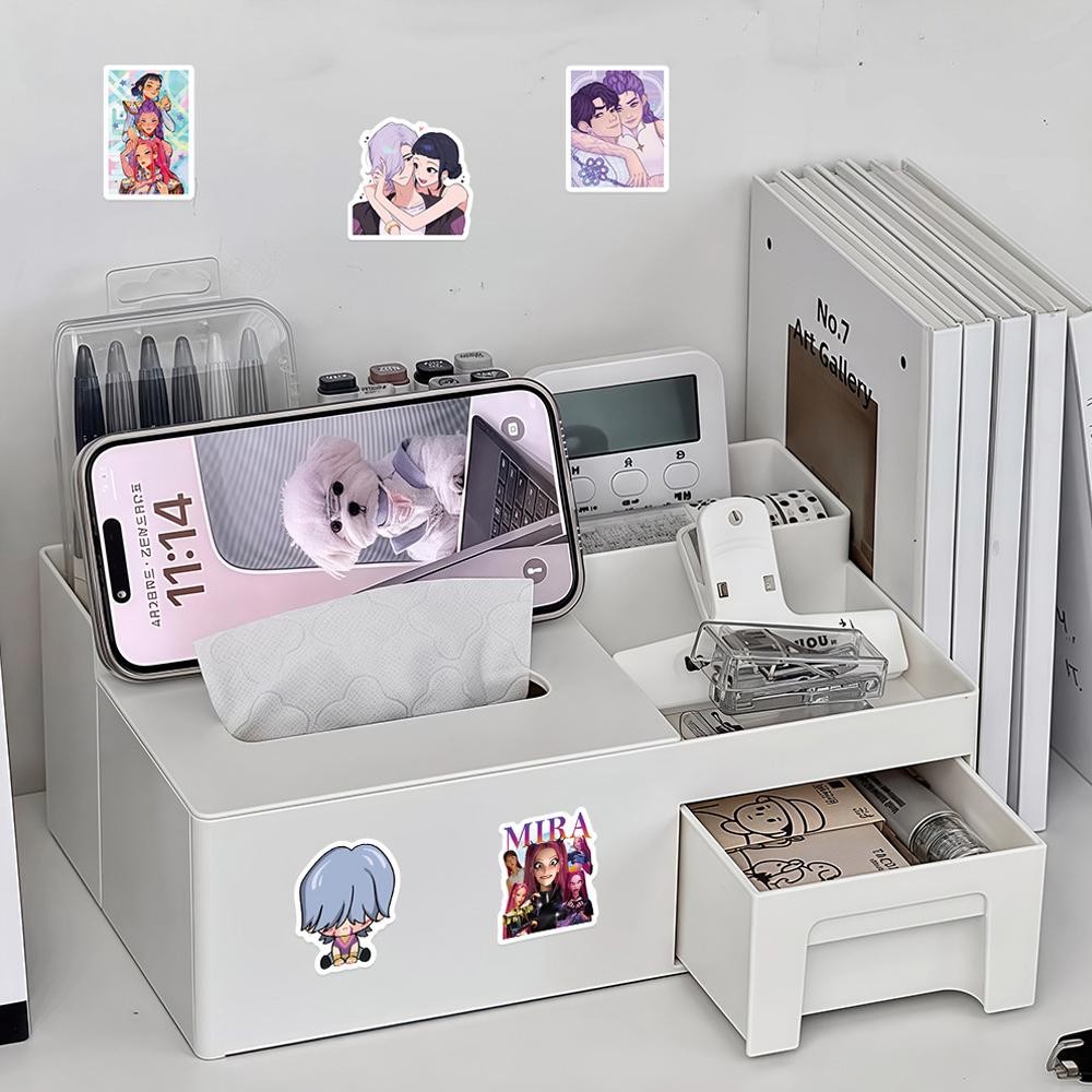 2025 New KPop Demon Hunters Stickers HUNTR/X Rumi Zoey Mira Sticker 500 ...