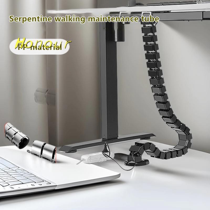 [Honour-t] 78cm Wire Spine Cable Sleeve Workstation Snake Wire ...