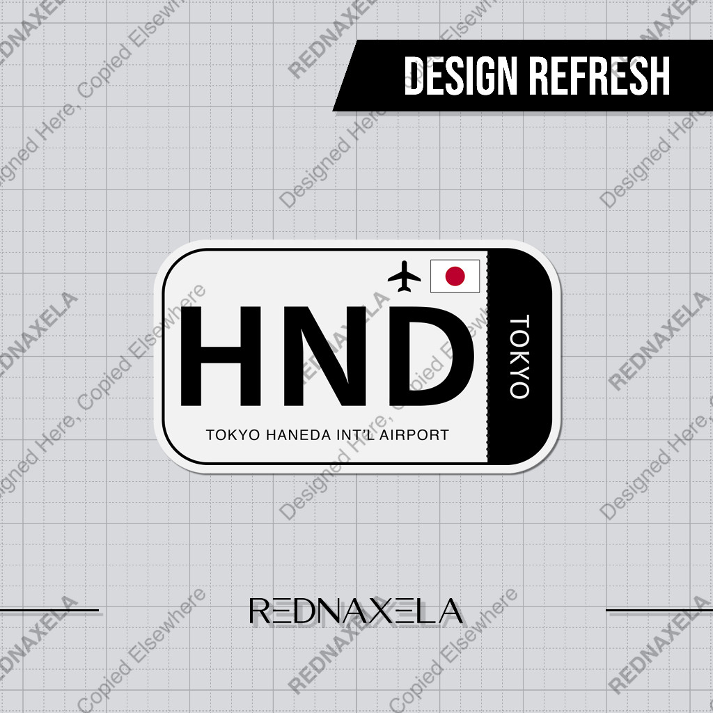Tokyo Haneda Intl Airport Code HND Sign Sticker Vinyl Sticker | Shopee ...
