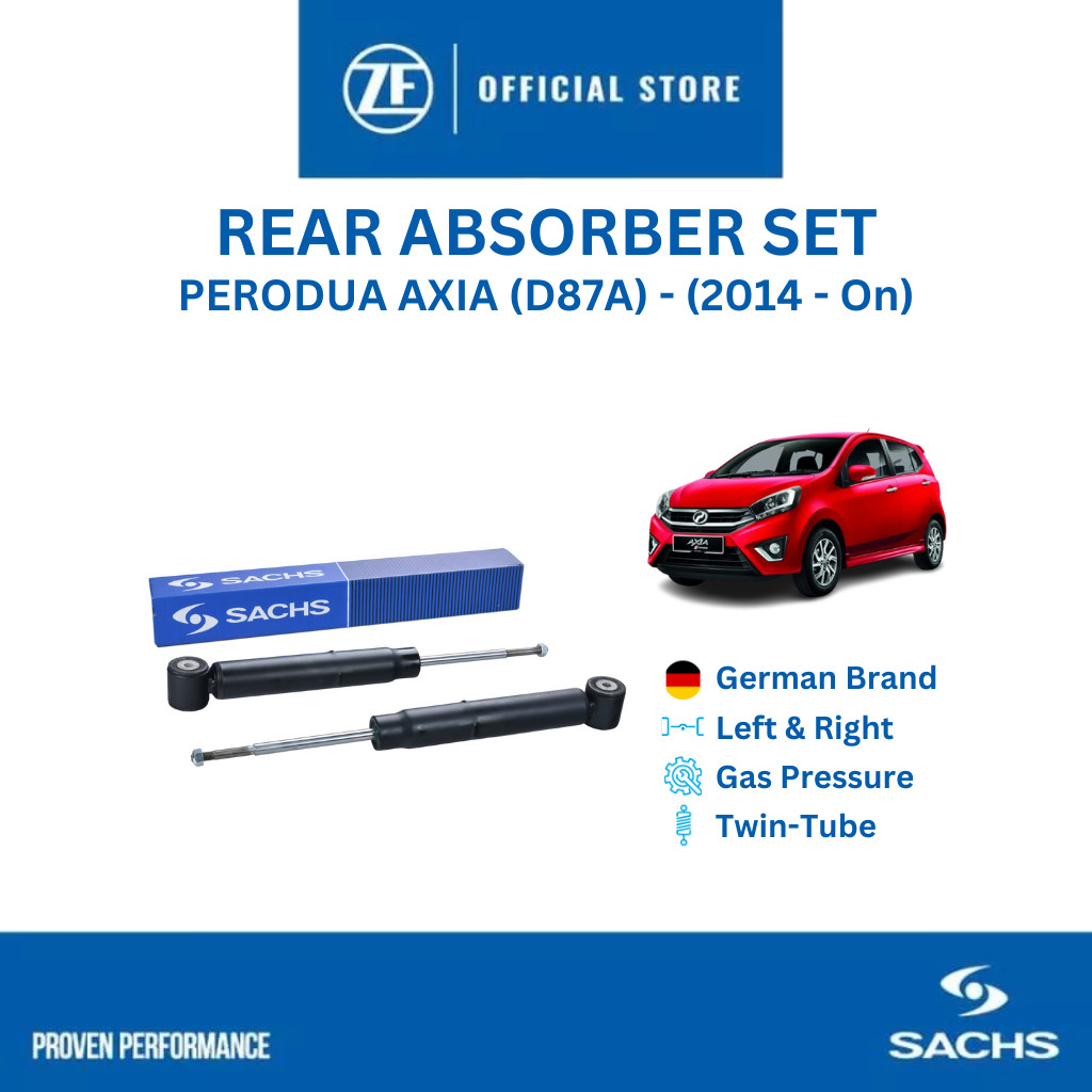 SACHS Shock Absorber Rear Set PERODUA AXIA (D87A) - (2014 - On) | 318 ...