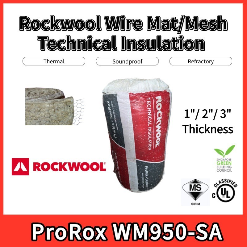 80KG/M³ Rockwool Wire Mat Mesh Insulation ProRox Refractory material ...