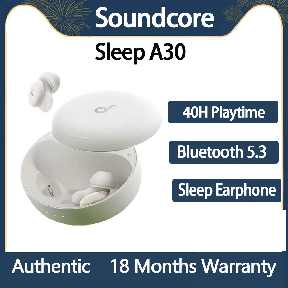 New Original Soundcore Sleep A30 Sleep Earbuds Noise Blocking Small ...