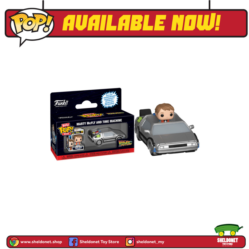 Funko Bitty Pop! Rides: Back To The Future - Marty McFly & Time Machine ...