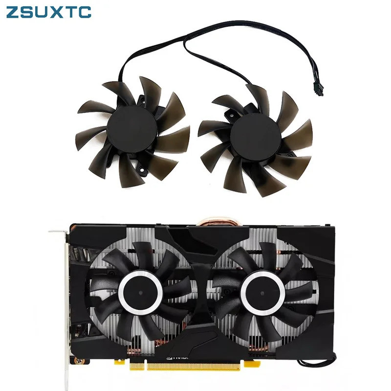 2Pcs/lot Cooling Fan GeForce GTX 1660 Ti RTX 2060 GPU FAN For Inno3D ...