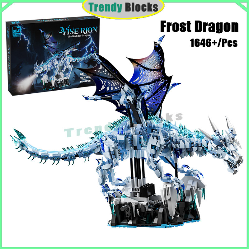 13093,Frost Dragon,Building Blocks with Motor,World of Warcraft,Frozen ...
