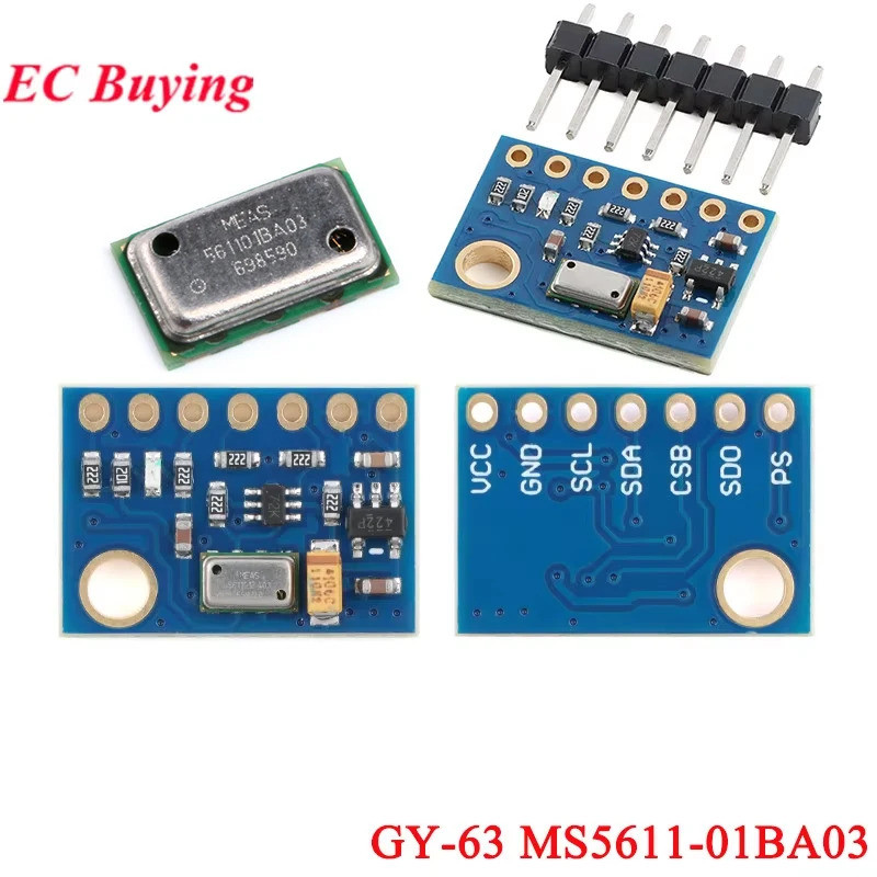 2Pcs/1pc GY-63 MS5611-01BA03 High Precision Air Pressure Sensor Module ...