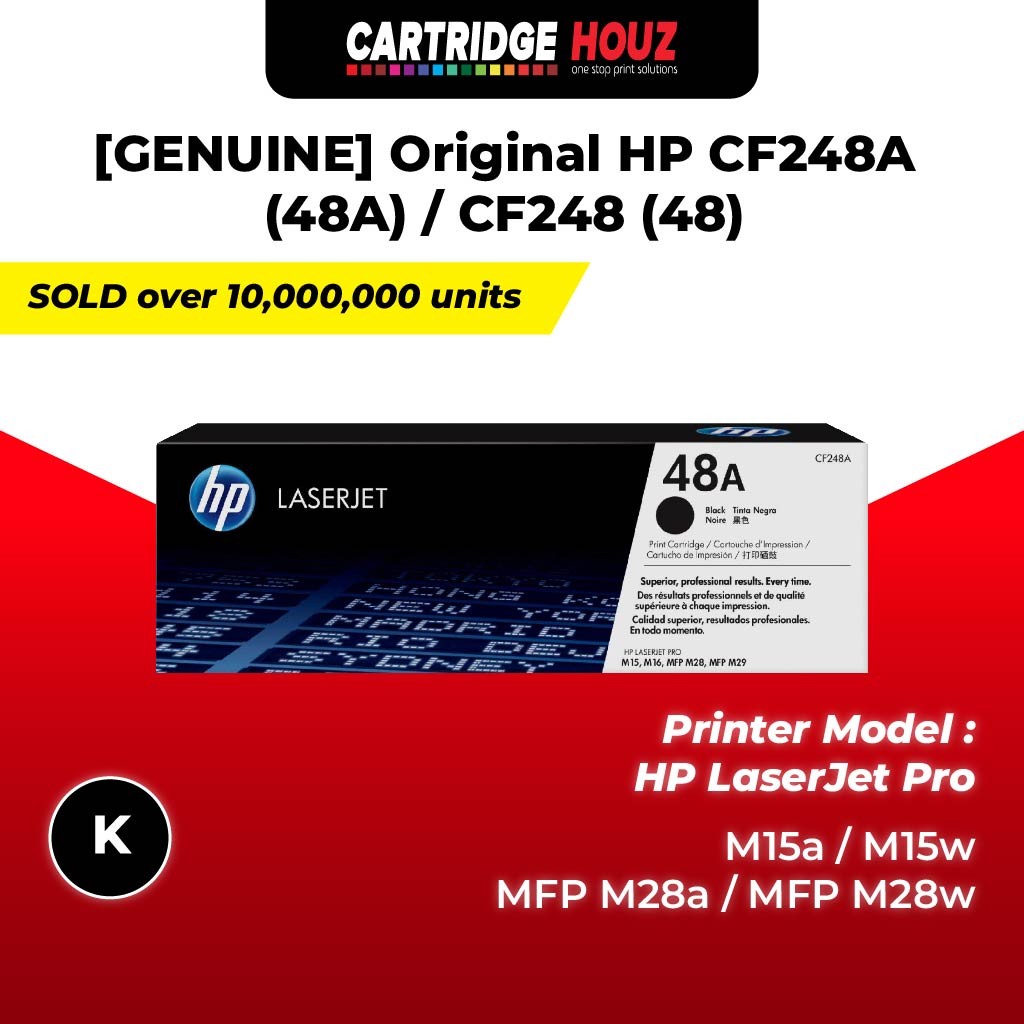 Original HP Laser Toner Cartridge CF248A 48A for use in HP LaserJet M15 ...