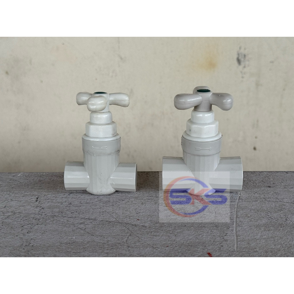 SKS uPVC Stop Valve / Stopcock / Injap Stopcock 1/2” 3/4” Single Way ...