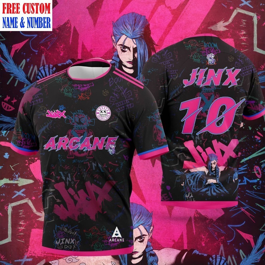 [Free Custom T-shirt] 2025 New Anime Jinx Adult and Children's Football ...