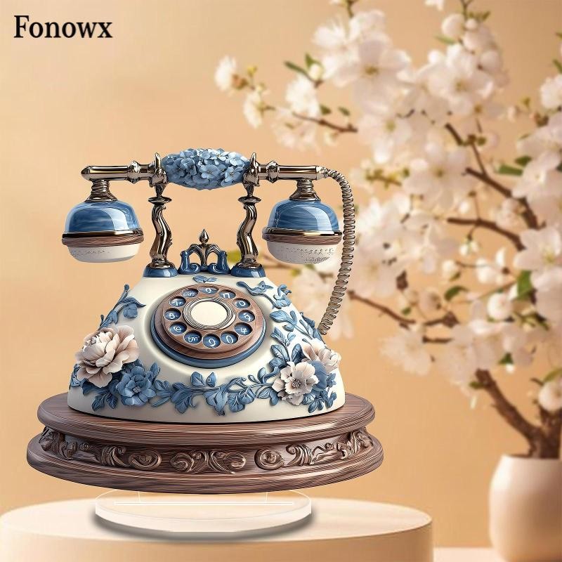 Fonowx Retro Dial Telephone Acrylic Sign 2D Tabletop Decoration for ...